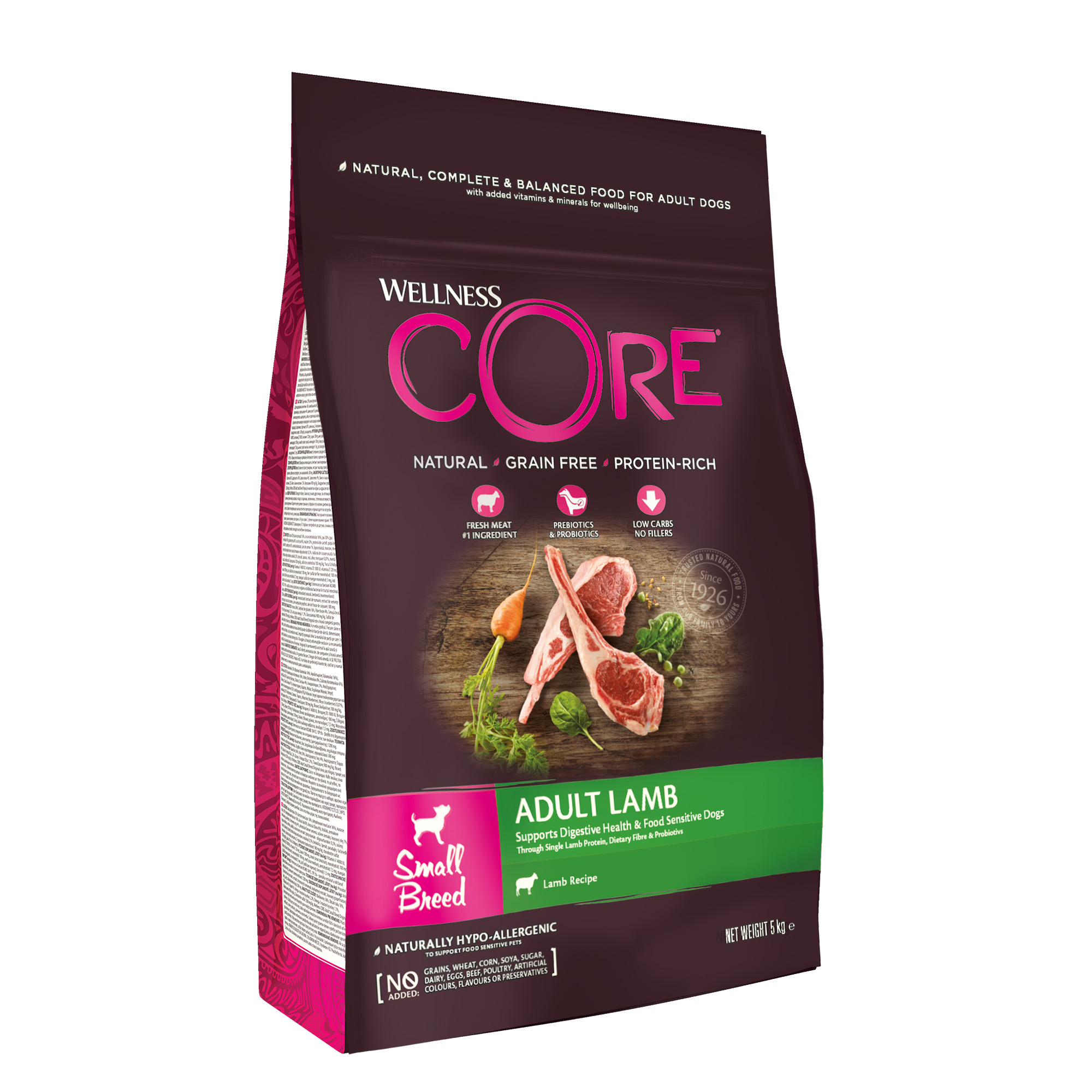 Wellness CORE Small Breed Adult, Lamb - 5 KG - Wellness Core