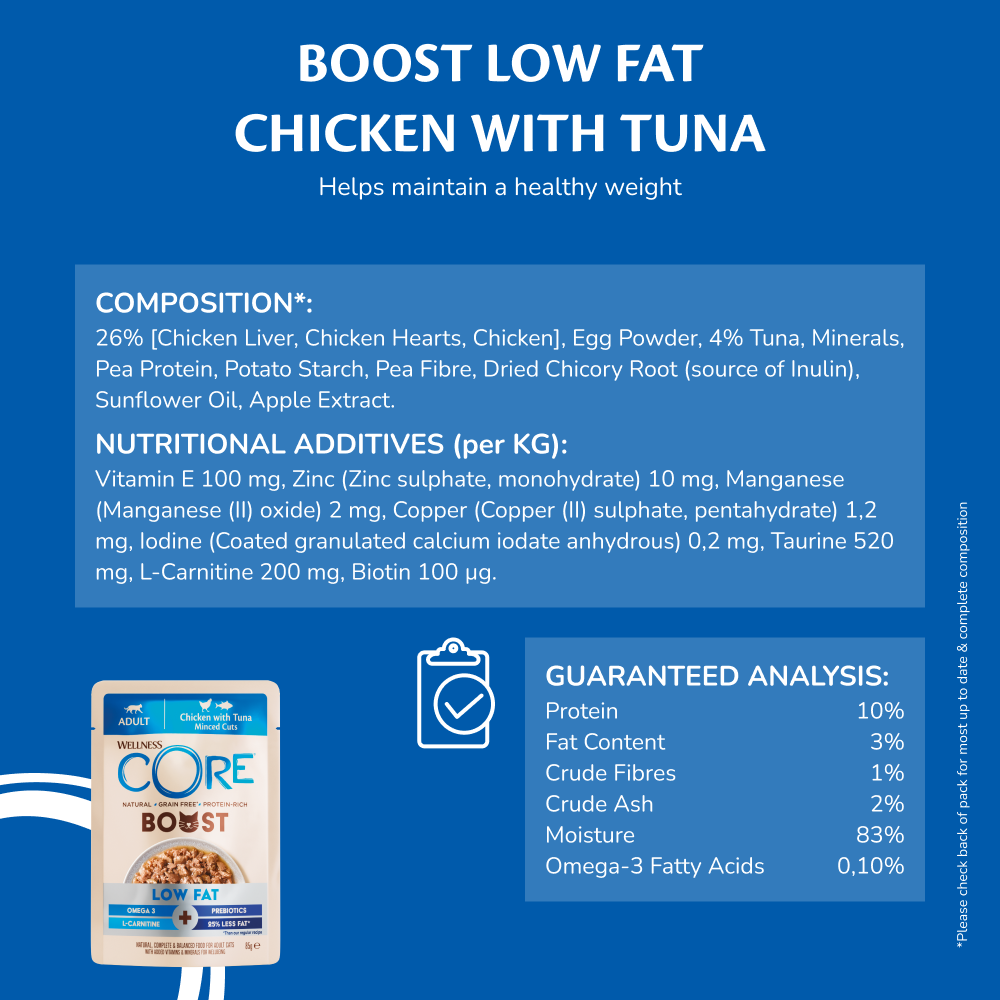Wellness Core Boost Low Fat Chicken with Tuna - Wellness Core